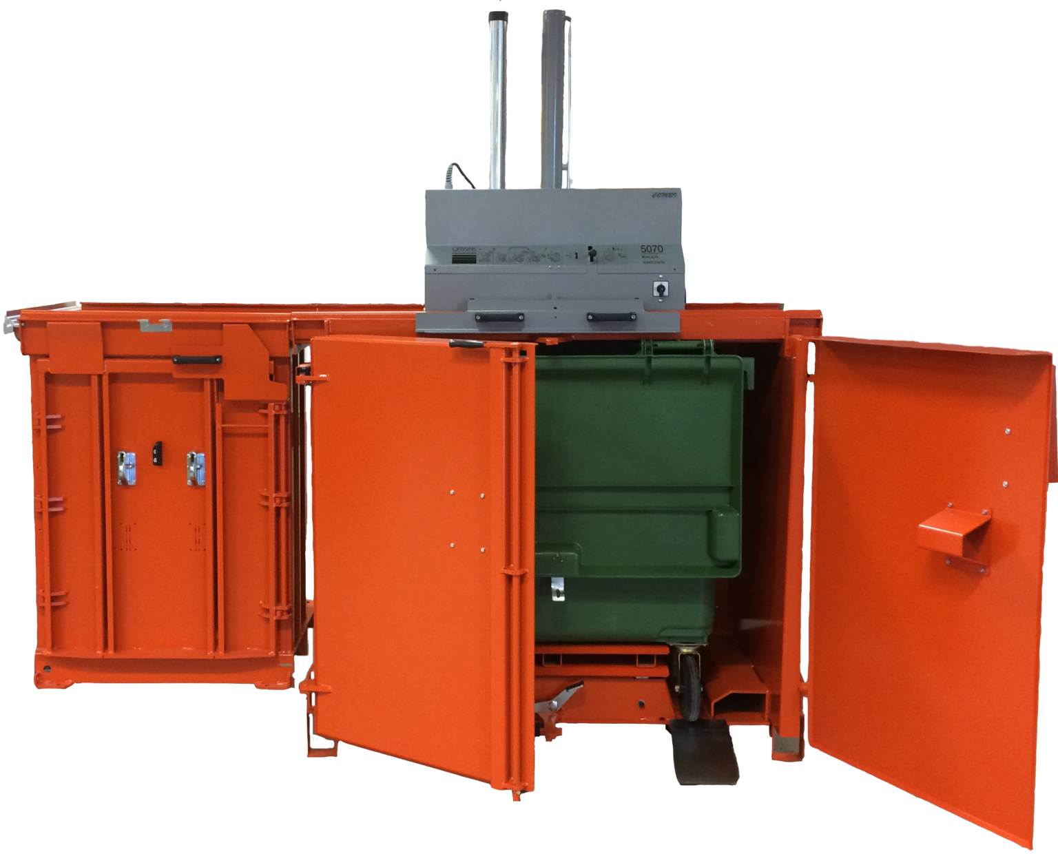 Multi chamber balers for sorting different types of waste at source - Orwak