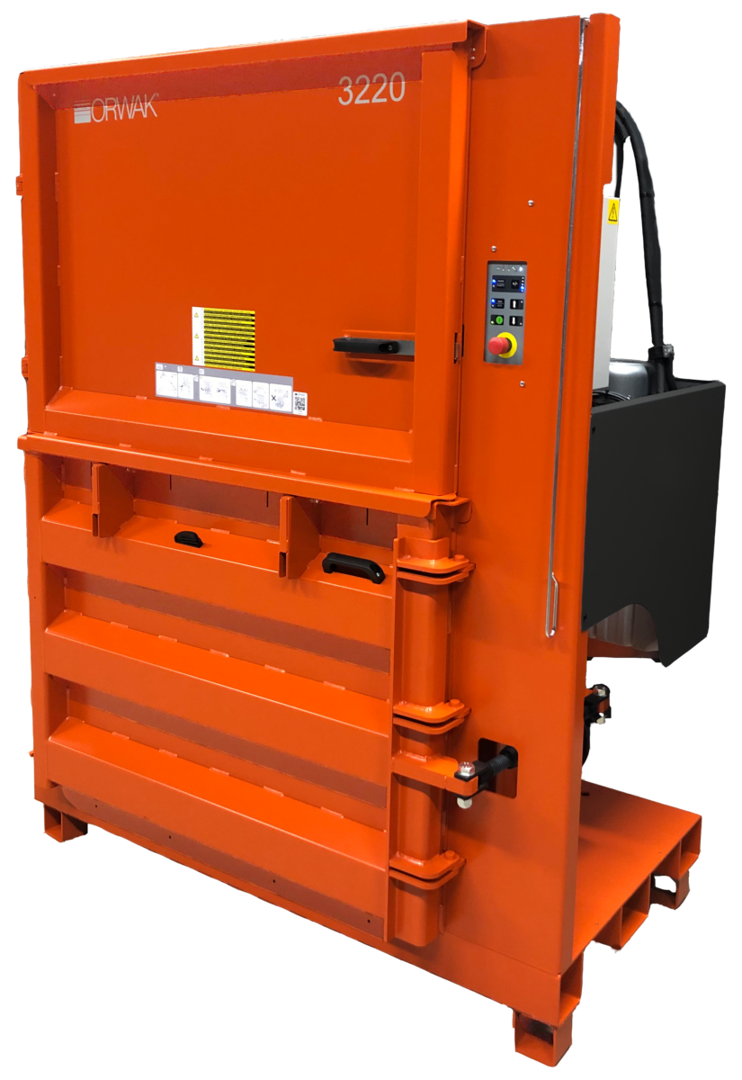 Extra low-built baler compacts waste where space is limited - Orwak