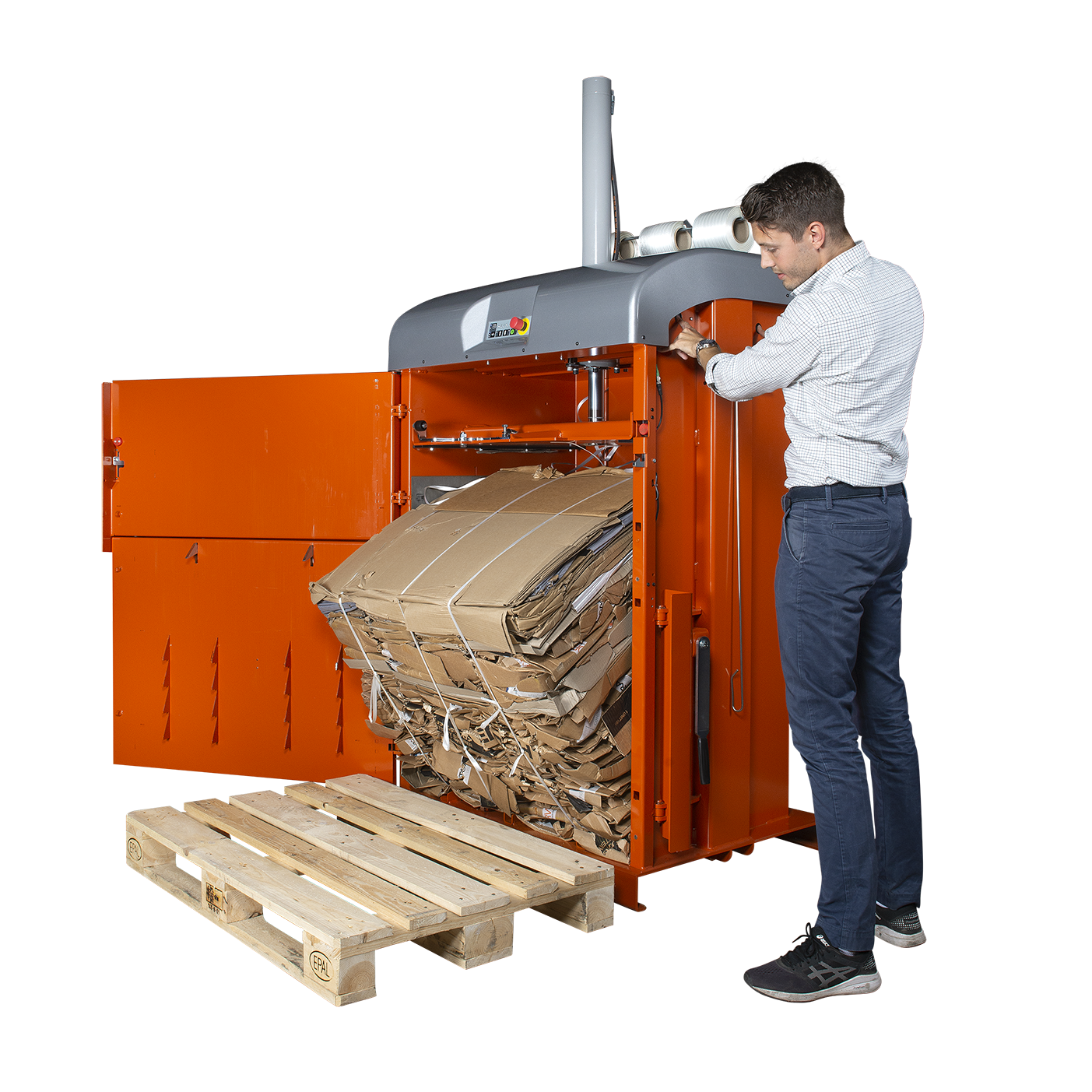 Orwak Compact 3120_bale out_more orange - Orwak