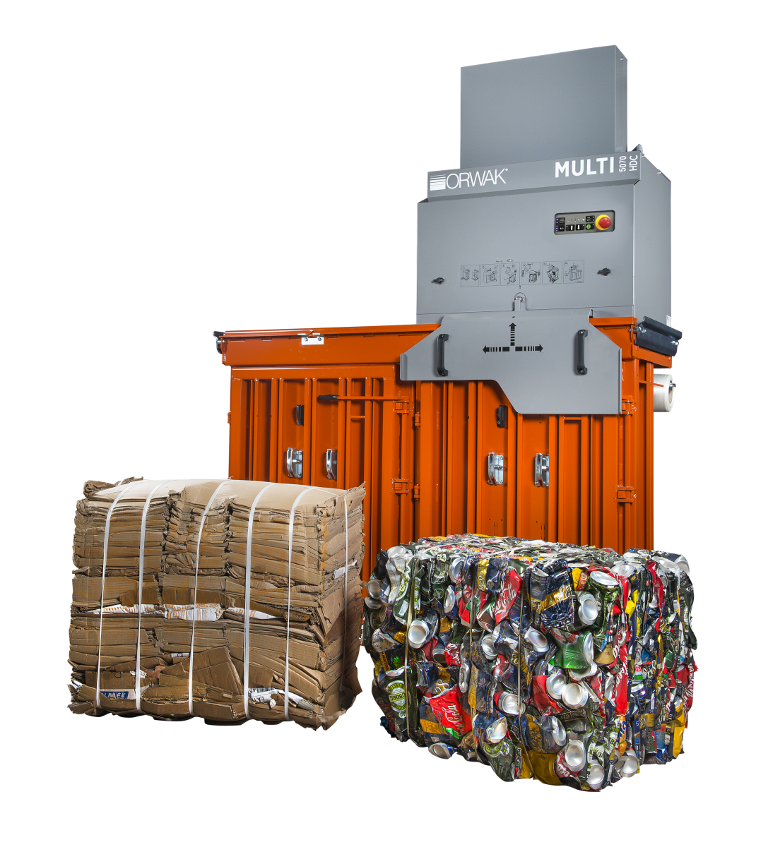 Orwak-Multi-5070-HDC_cardboard-and-alu-bales - Orwak