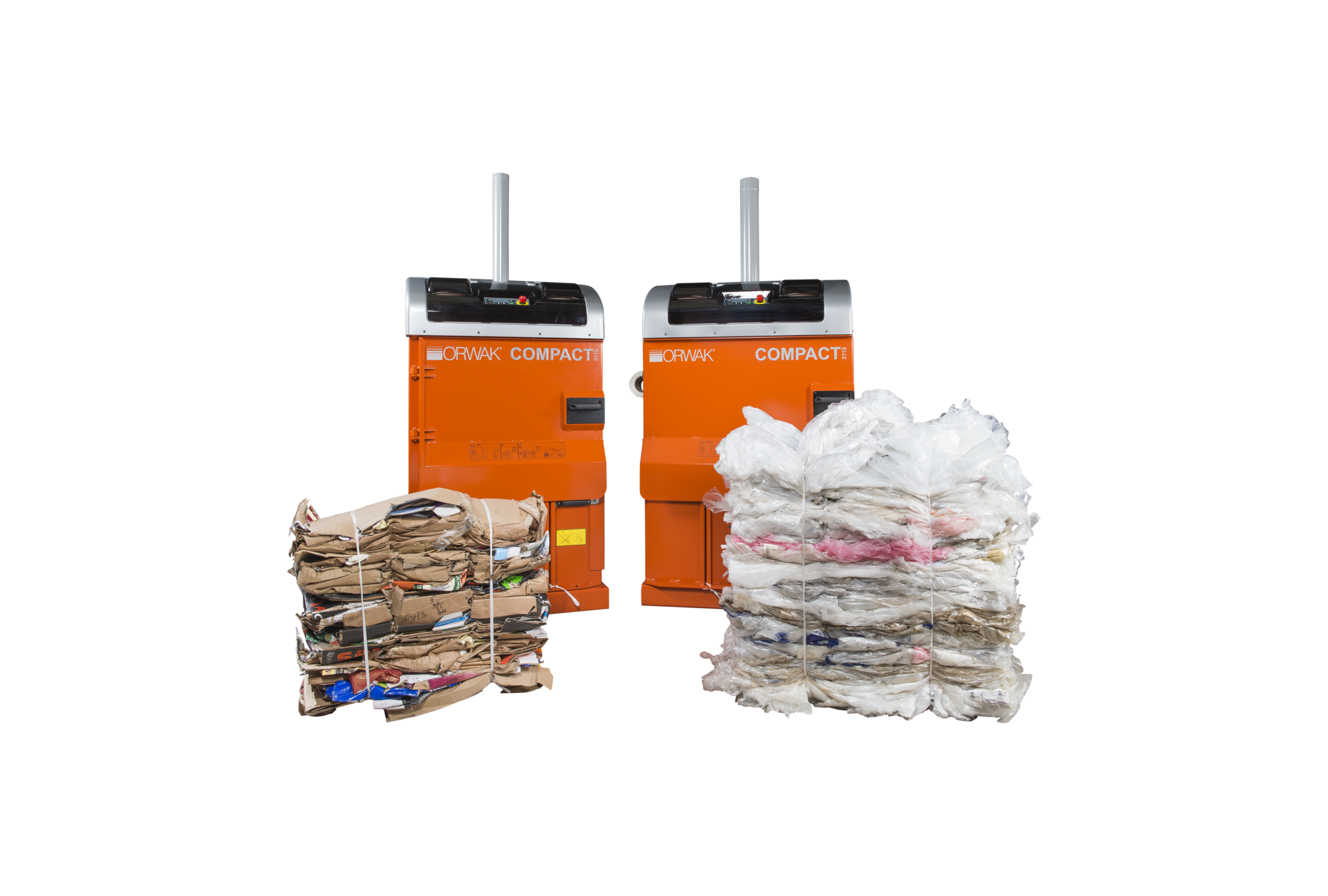 Compact size balers compact your packaging waste - Orwak