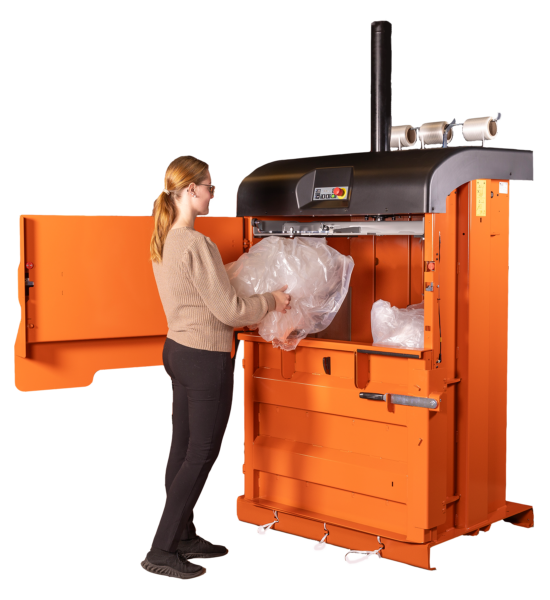 Compact size balers compact your packaging waste - Orwak